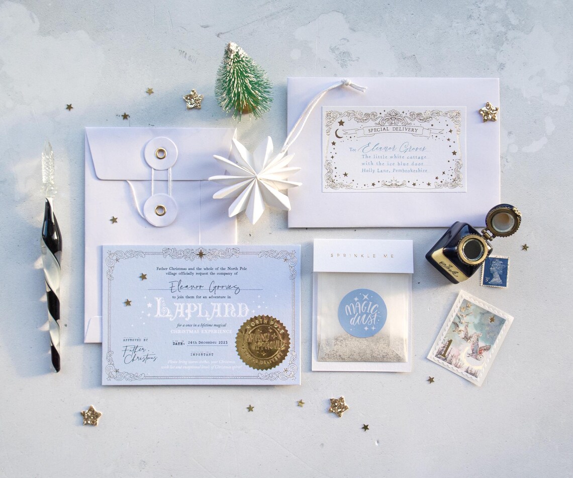 Personalised Lapland Invitation | Lapland Reveal | Lapland Ticket - Etsy