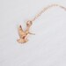 Rose Gold HUMMINGBIRD Necklace • Rose Gold Bird Necklace • Gift for Her ...