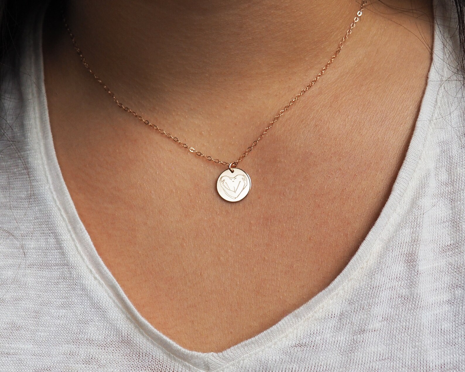 SELF LOVE Necklace in Sterling Silver Gold Filled Rose Gold | Etsy