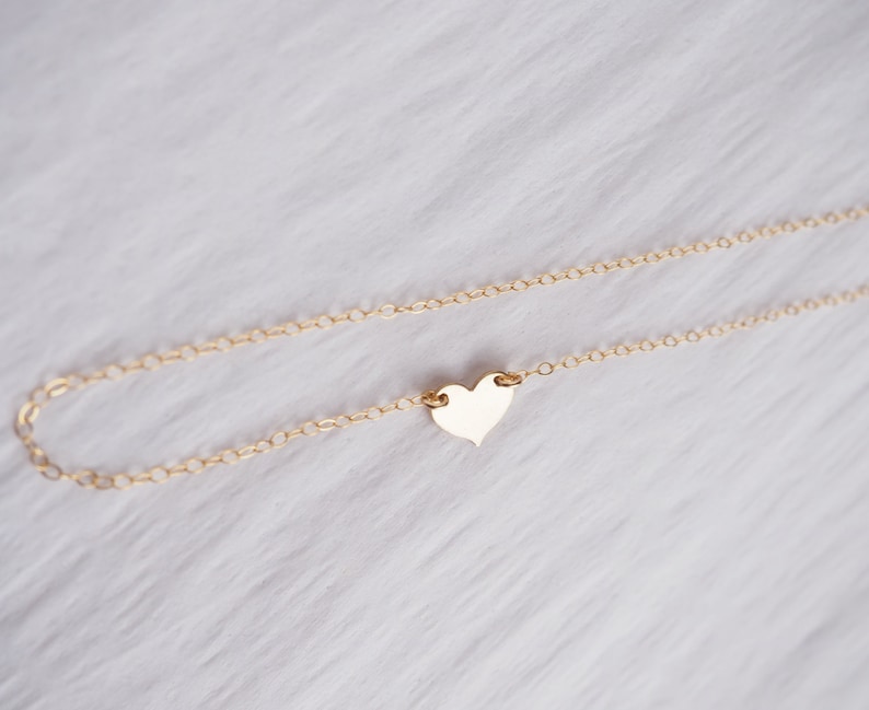 Rose Gold SIDEWAYS HEART Necklace Rose Gold Heart Necklace - Etsy