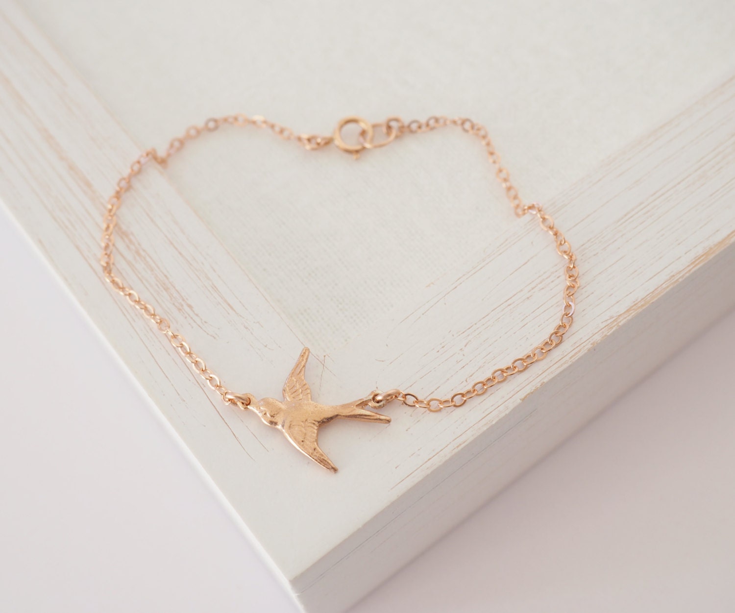 BIRD Bracelet in Sterling Silver Gold or Rose Gold Bracelet | Etsy