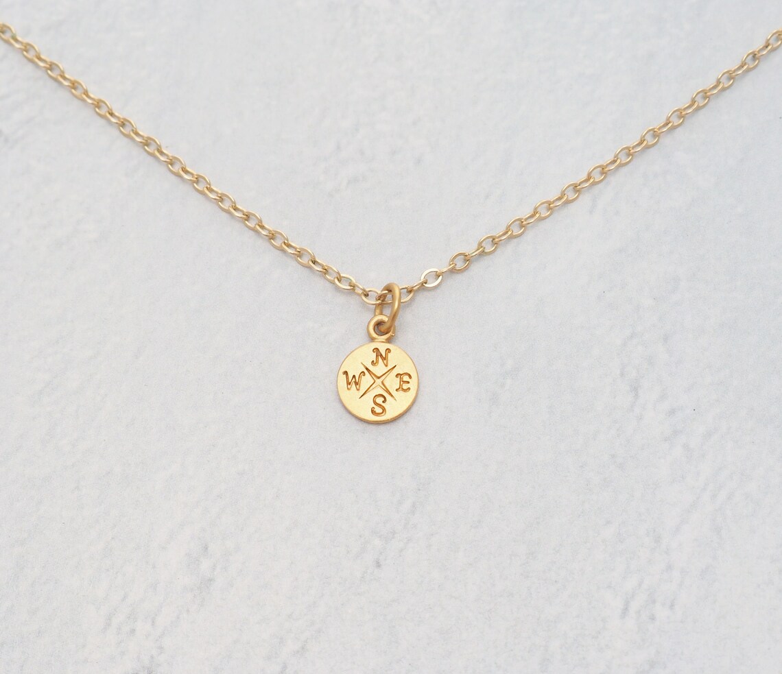 Dainty COMPASS Anklet, in Sterling Silver, Gold or Rose Gold ...