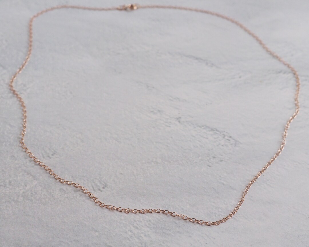 Rose Gold CHAIN Necklace • Rose Gold Filled Necklace • Plain Chain ...