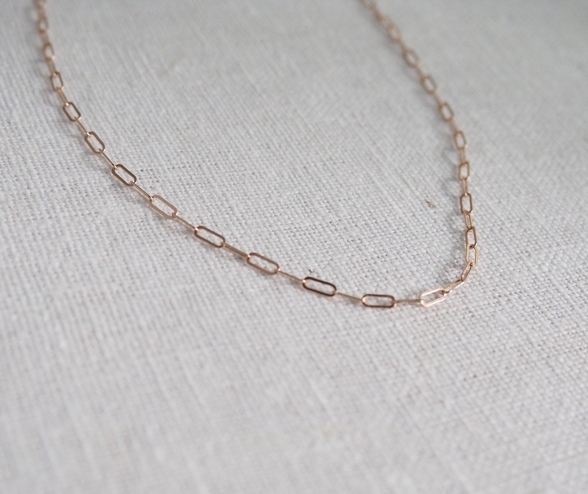 Rose Gold LINK CHAIN Necklace Rose Gold Chain Necklace | Etsy