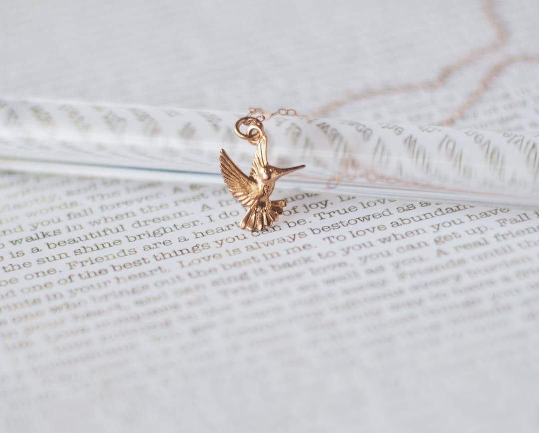 Rose Gold HUMMINGBIRD Necklace • Rose Gold Bird Necklace • Gift for Her ...