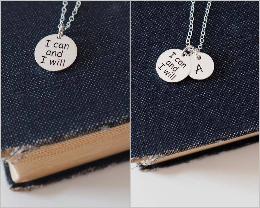 Sterling Silver INSPIRATIONAL Necklace • "i Can and I Will" Necklace ...
