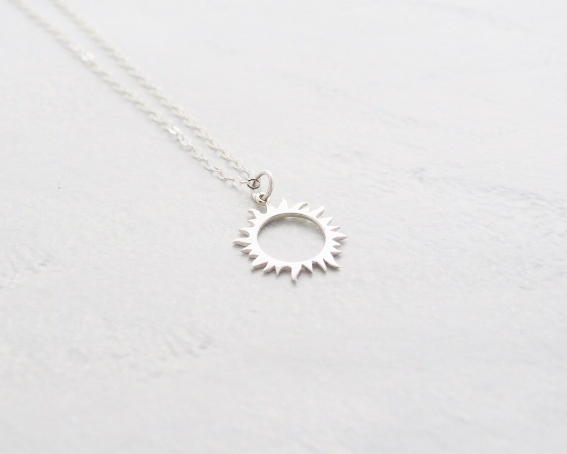 Sterling Silver SUN Necklace Sterling Silver Sun Necklace - Etsy