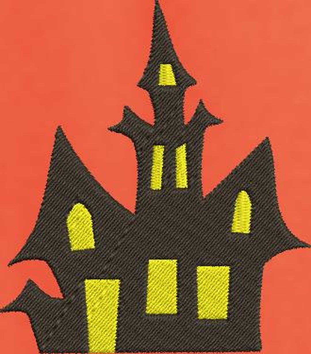Halloween Haunted House Embroidery Design - Digital Download - Etsy