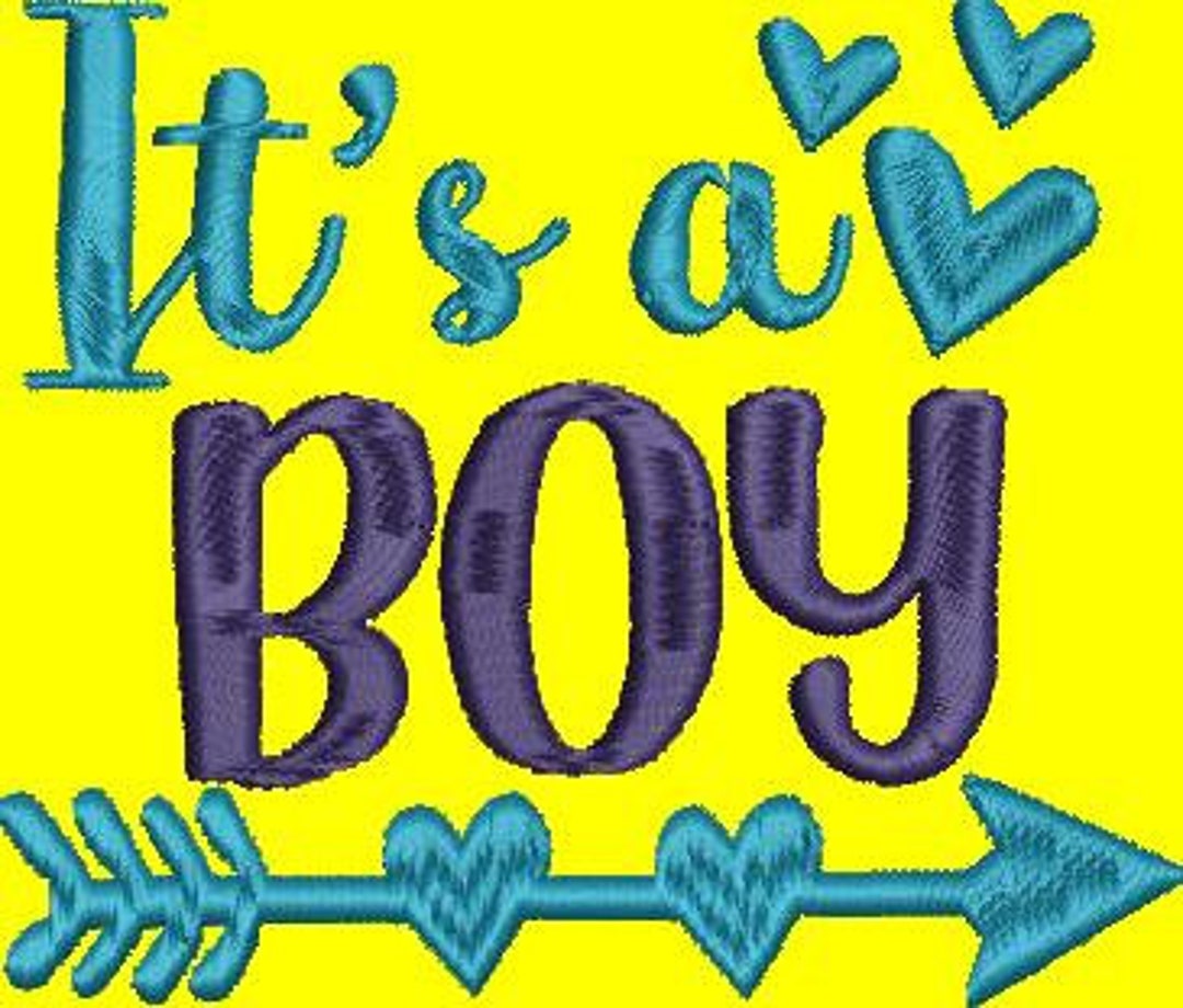 It's a Boy Embroidery Design - Digital Download - Etsy