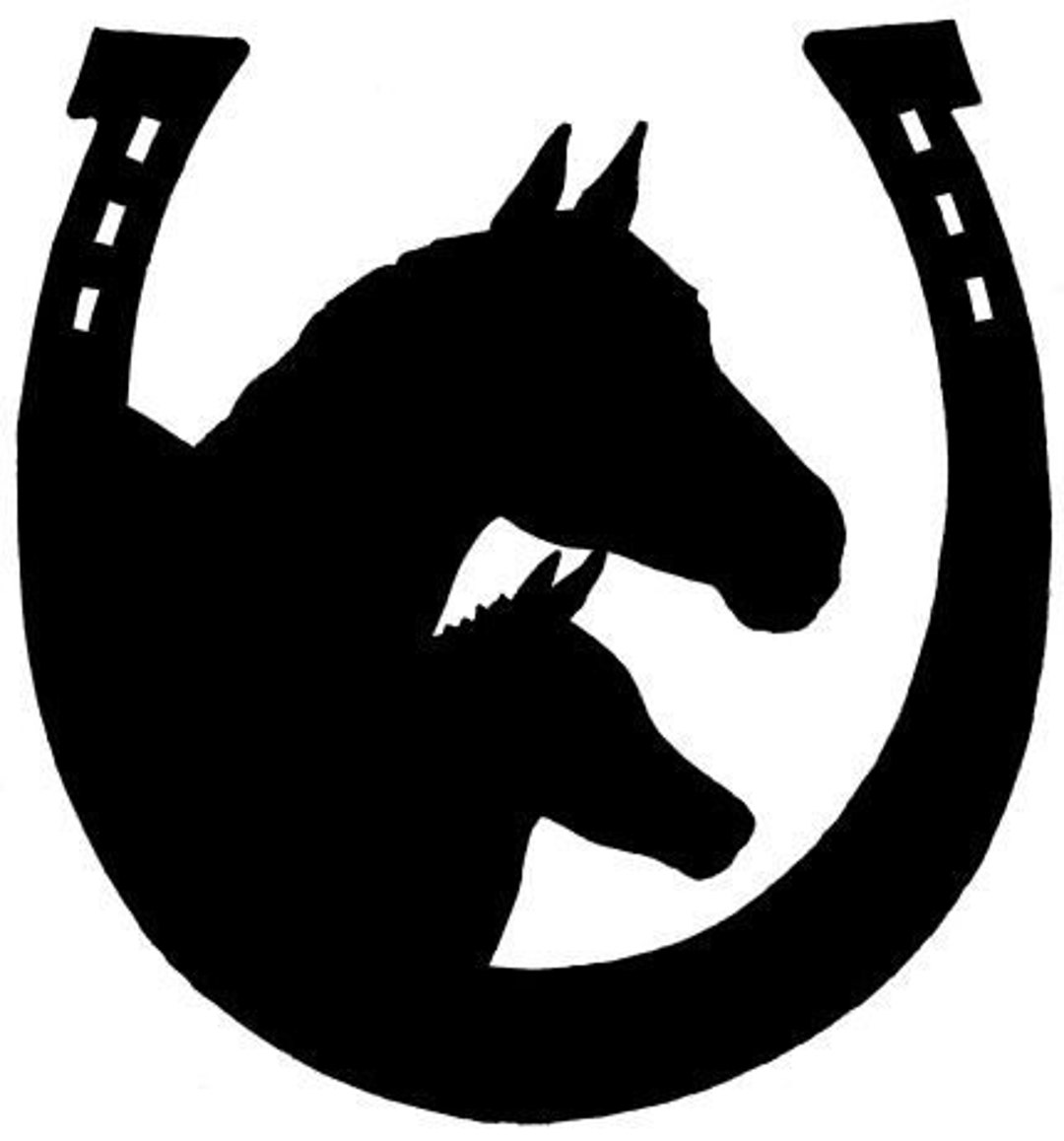 Unique Mare and Colt Silhouette Embroidery Design - Instant Download ...