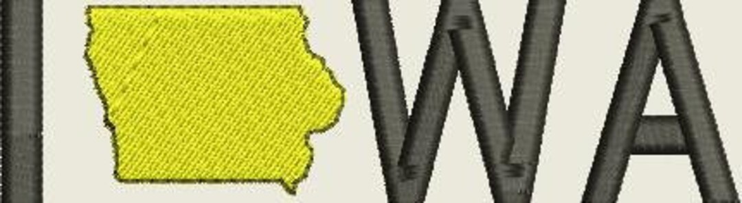 IOWA Embroidery Design - Digital Download - Etsy