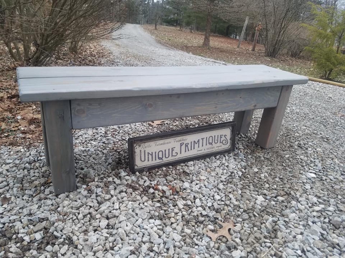 RUSTIC Wood Farmhouse BENCH Primitive Farm House Indoor - Etsy