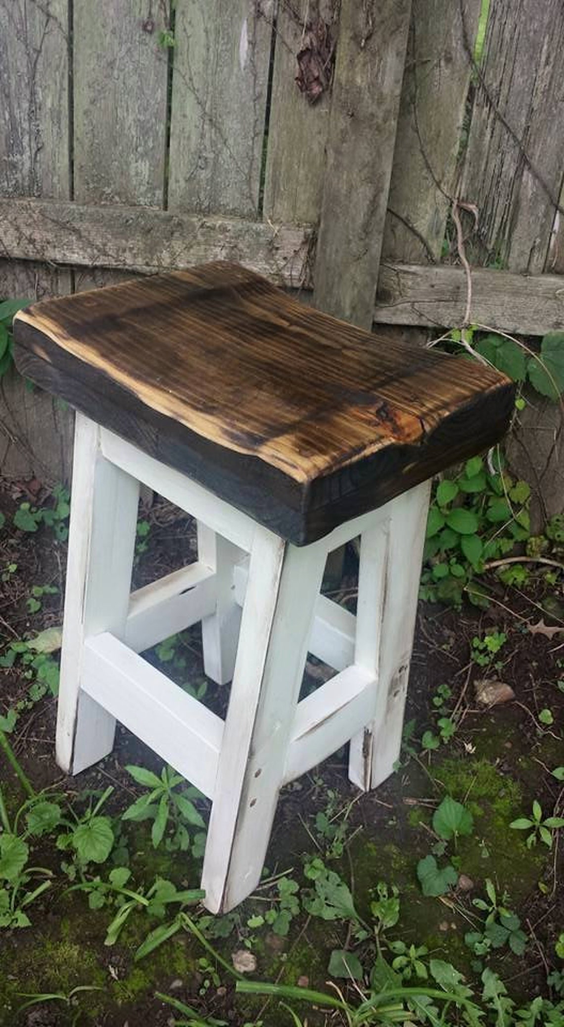 RUSTIC FARMHOUSE BAR Stool Farm House Country Kitchen White | Etsy