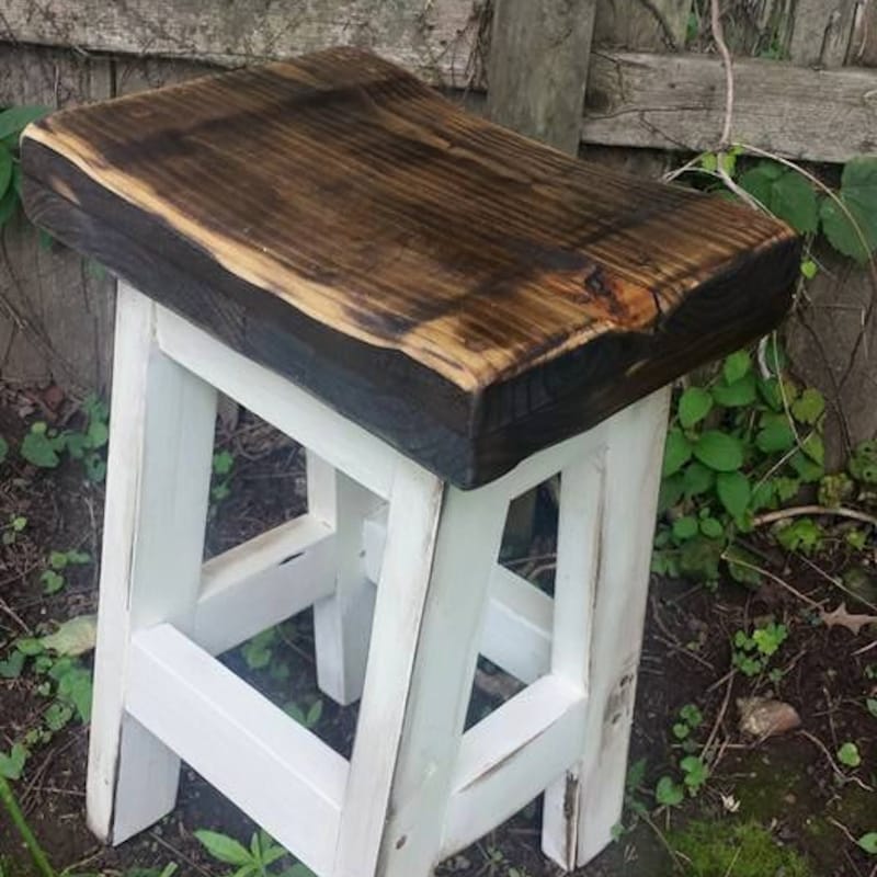 Rustic Outdoor Bar Stool - Etsy