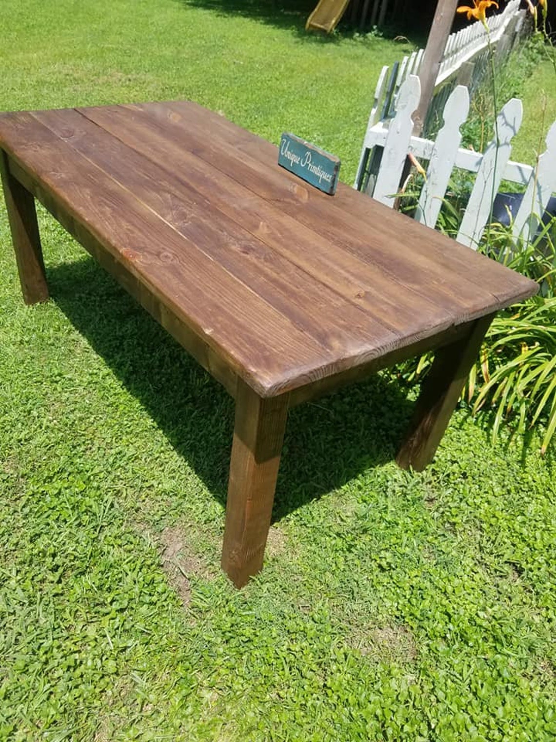 Rustic FARMHOUSE TABLE Wood Farm House Kitchen Dining Reclaimed ...