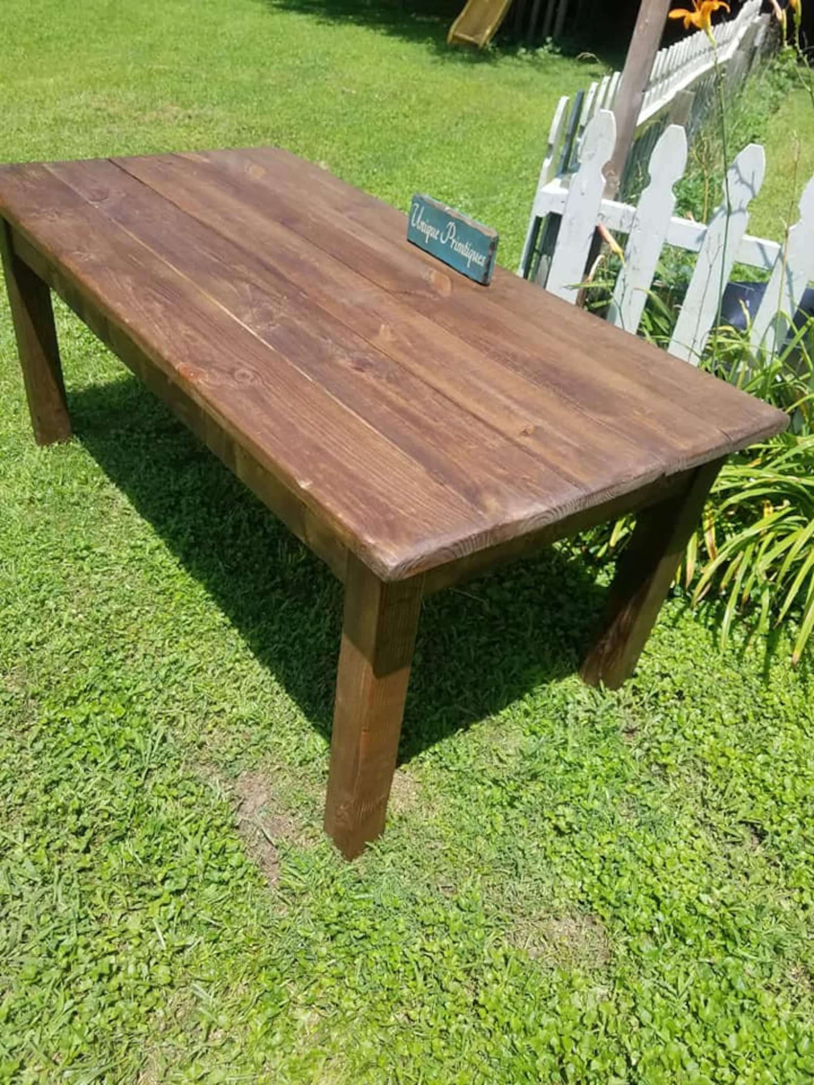 Rustic FARMHOUSE TABLE Wood Farm House Kitchen Dining - Etsy