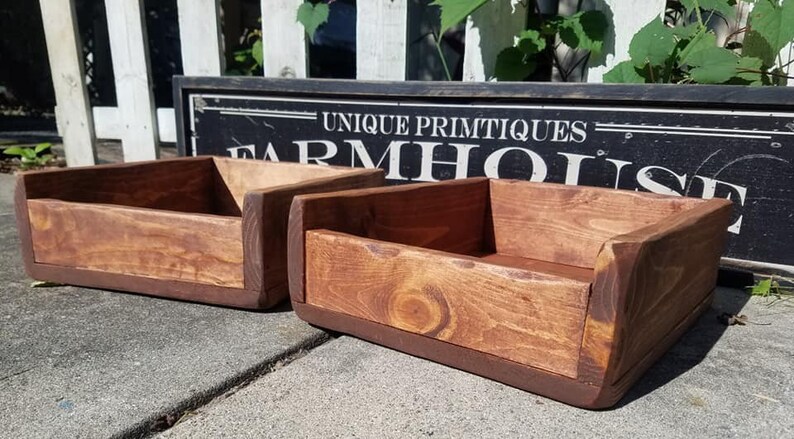 Rustic Reclaimed Wood PAPER TRAY Box Hand Made Home Office Business ...