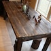 RUSTIC FARMHOUSE TABLE Reclaimed Wood Dark Walnut Primitive Farm House ...