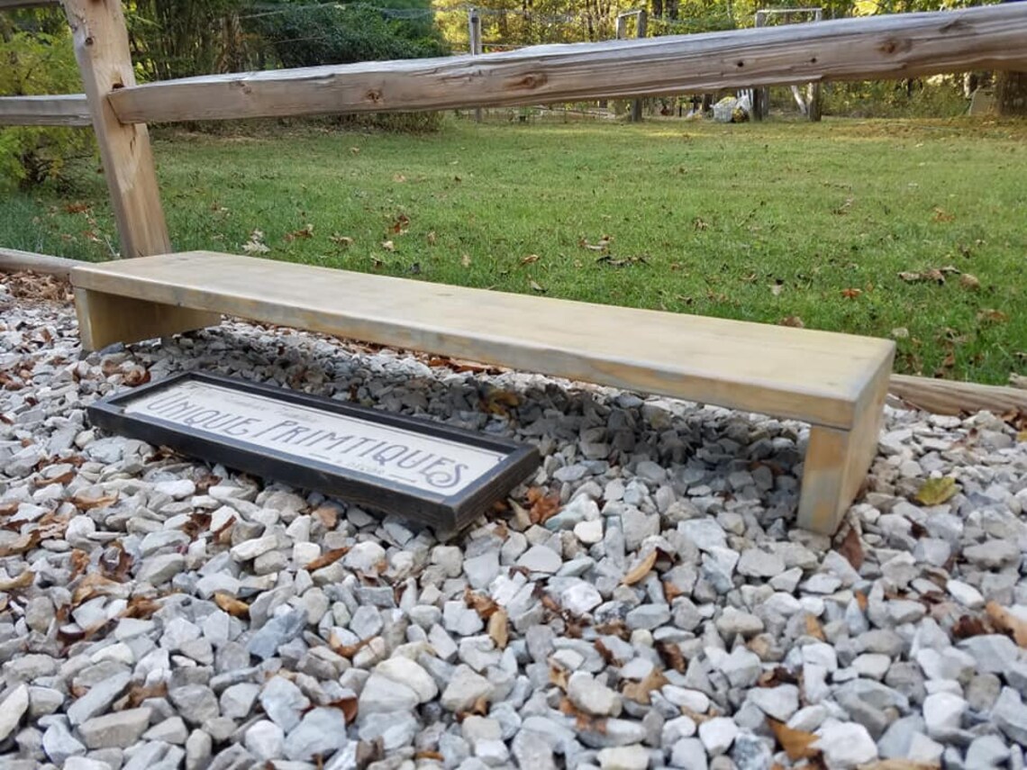Rustic TABLE RISER Bench Large Centerpiece TV Entertainment - Etsy
