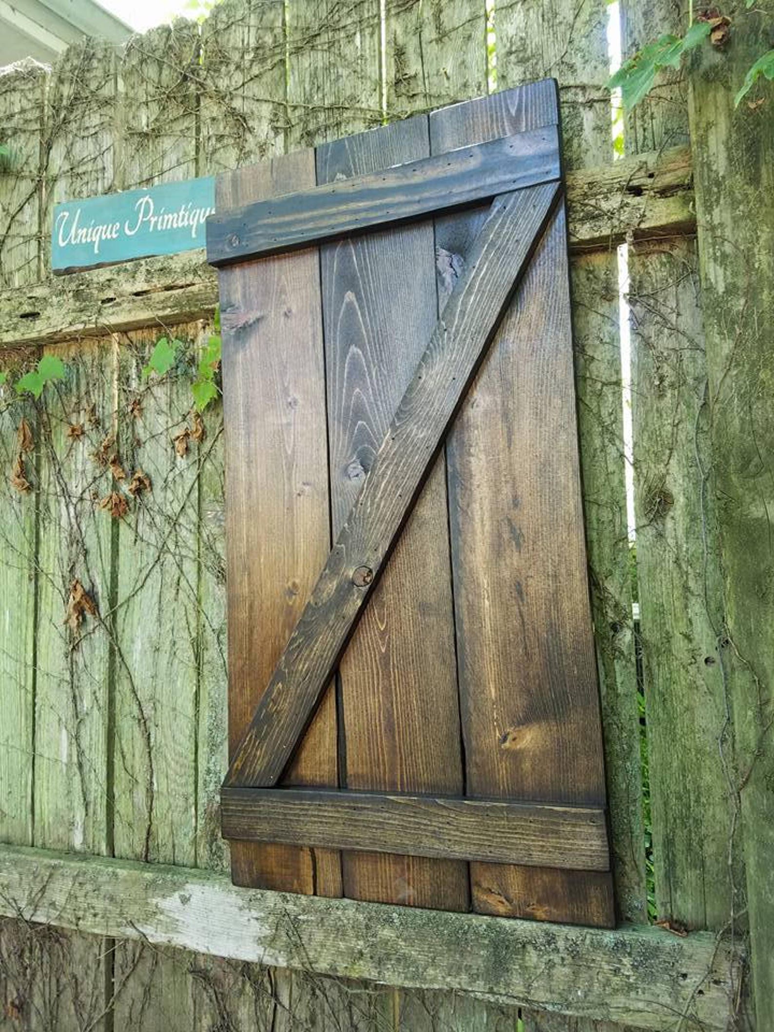 SINGLE Large Rustic Wood Shutter Jacobean Barn Door Z | Etsy