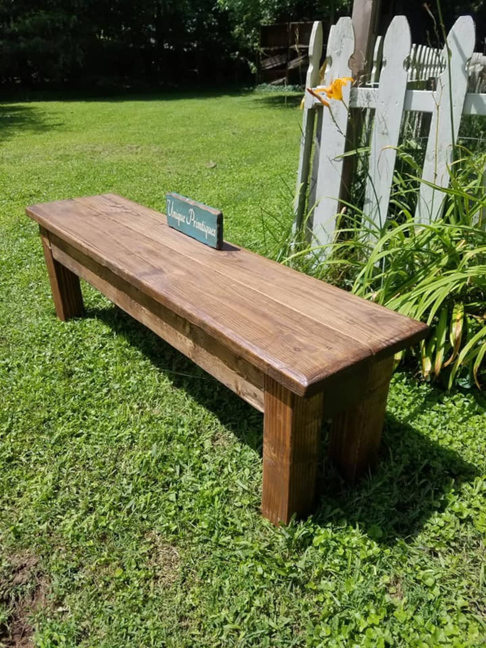 RUSTIC Wood Farmhouse BENCH Primitive Farm House Indoor | Etsy