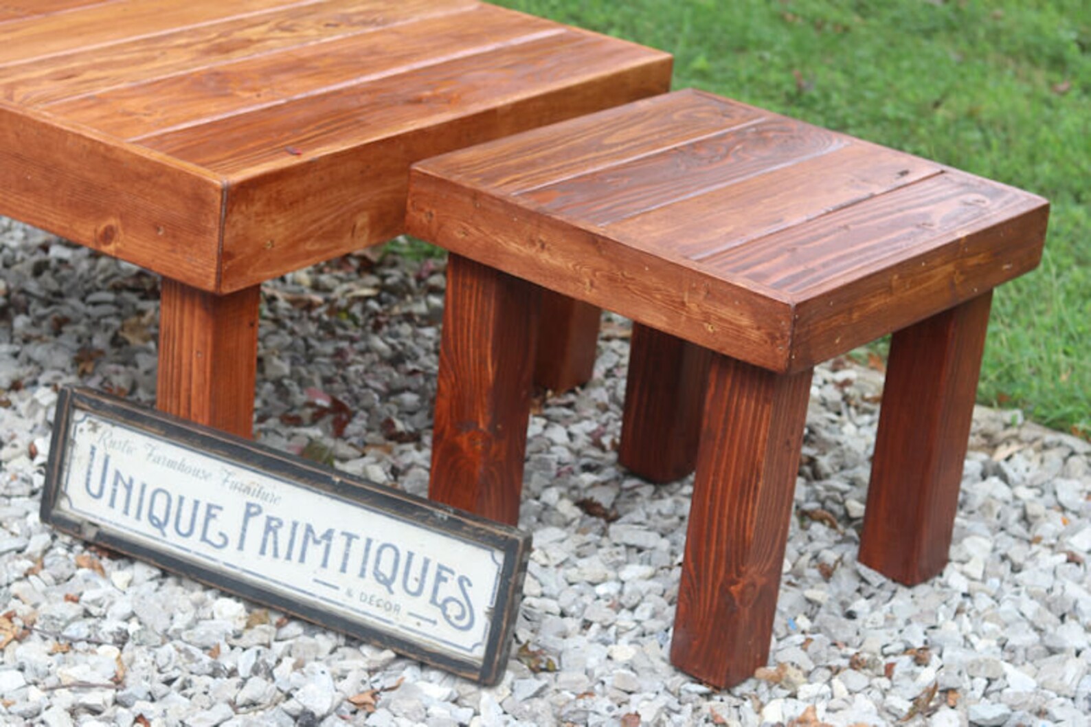 FARMHOUSE COFFEE TABLE Solid Rustic Wood Custom Sizes Colors - Etsy