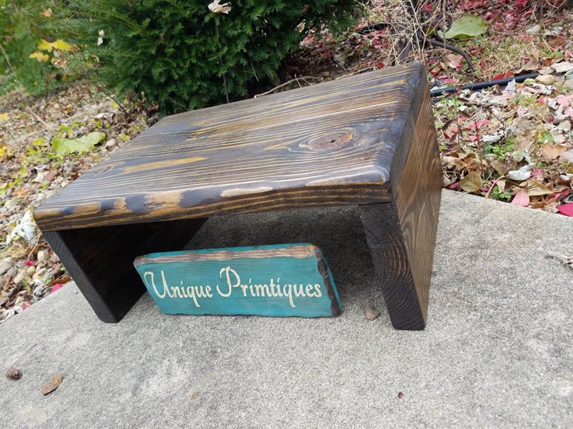 Table Riser Bench Reclaimed Wood Rustic Centerpiece TV | Etsy