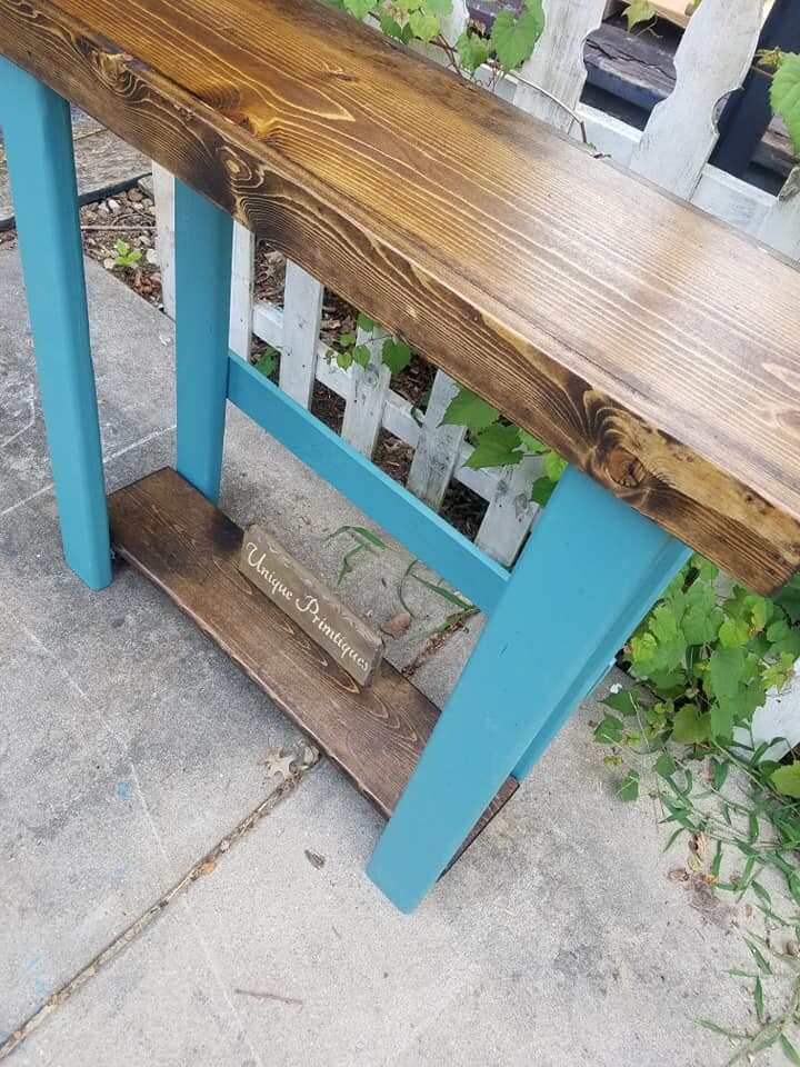 Rustic FARMHOUSE CONSOLE Sofa TABLE Entry Primitive Accent Tv | Etsy