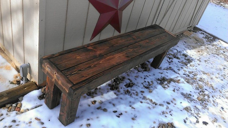 RUSTIC FARMHOUSE BENCH Farm House Indoor Outdoor Kitchen - Etsy