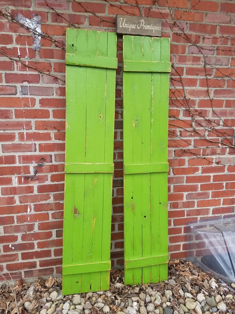 Rustic Coastal WOOD SHUTTERS 5-SLAT Country Barn Display - Etsy