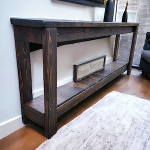 Entryway Hall CONSOLE Table RUSTIC WOOD Sofa Tv Stand Shelving Accent Unique Primtiques ...