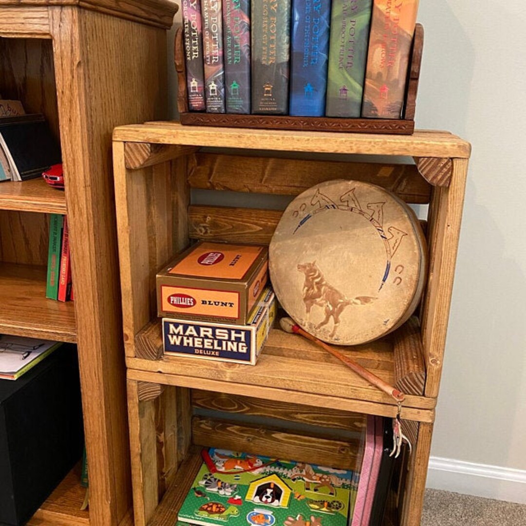 Rustic FARMHOUSE CRATES Large Wood CRATE Lot of Two Fruit Crates Wall ...