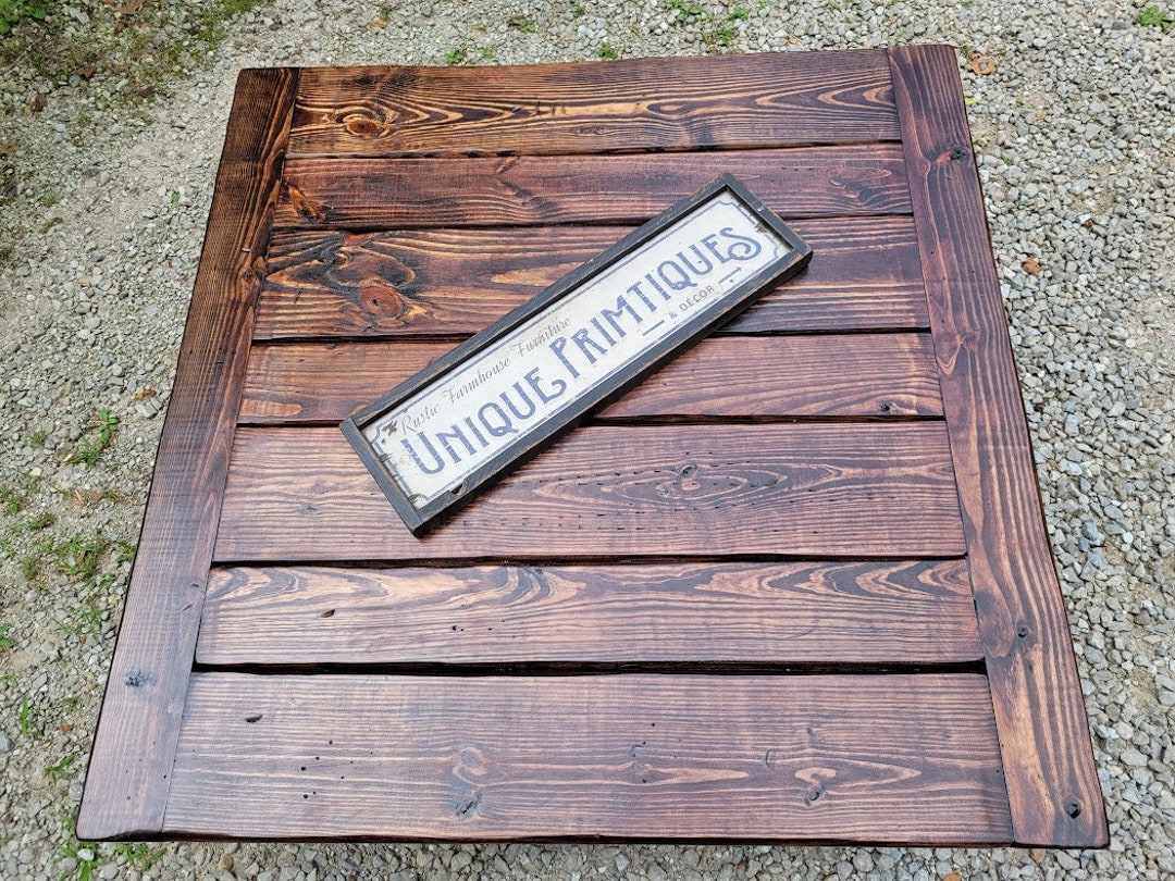 RUSTIC FARMHOUSE COFFEE Table Extra Large Square Farm House Country ...