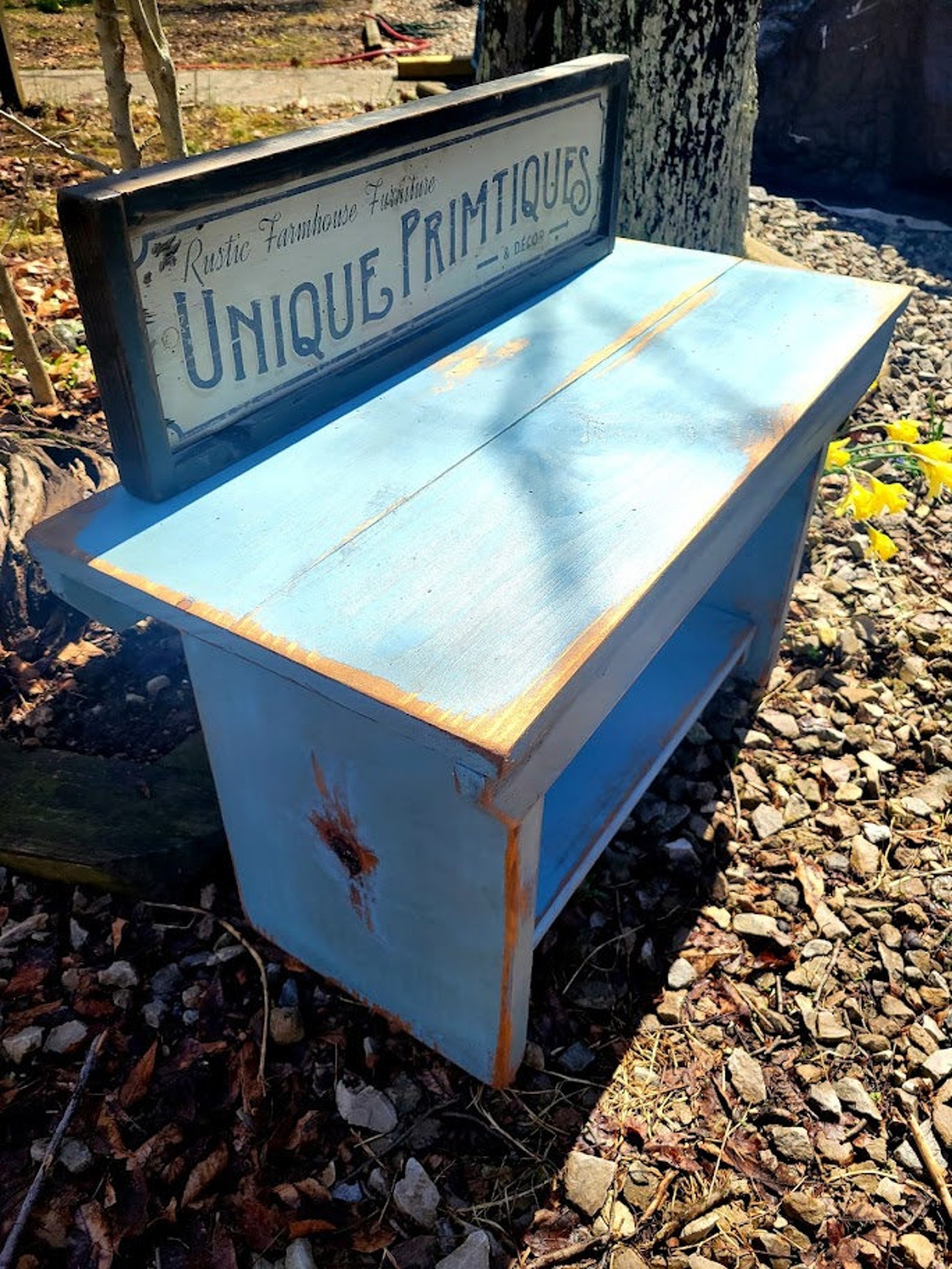 RUSTIC FARMHOUSE BENCH Farm House Country Kitchen Reclaimed | Etsy