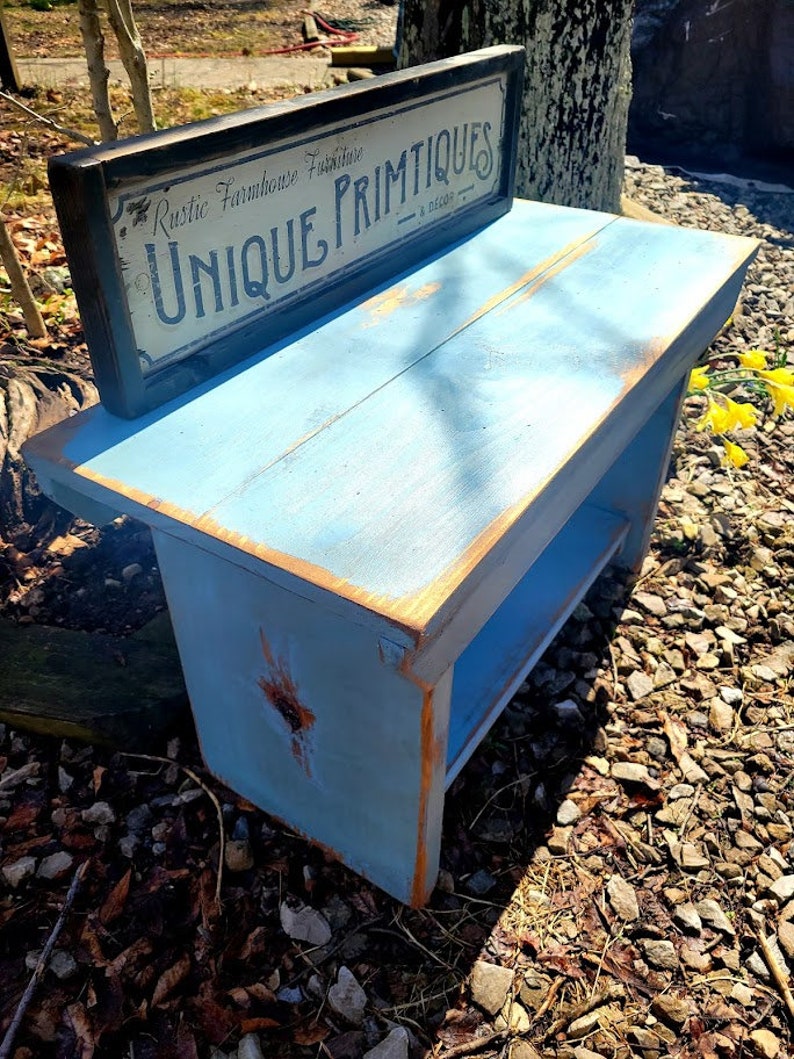 RUSTIC FARMHOUSE BENCH Farm House Country Kitchen Reclaimed | Etsy