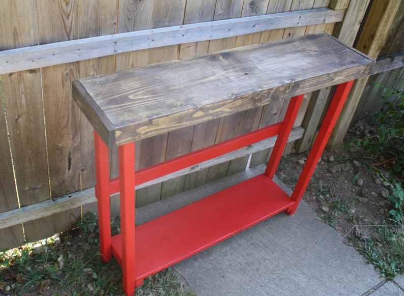 Bright SOFA HALL CONSOLE Entry Accent Table Lipstick Red & | Etsy