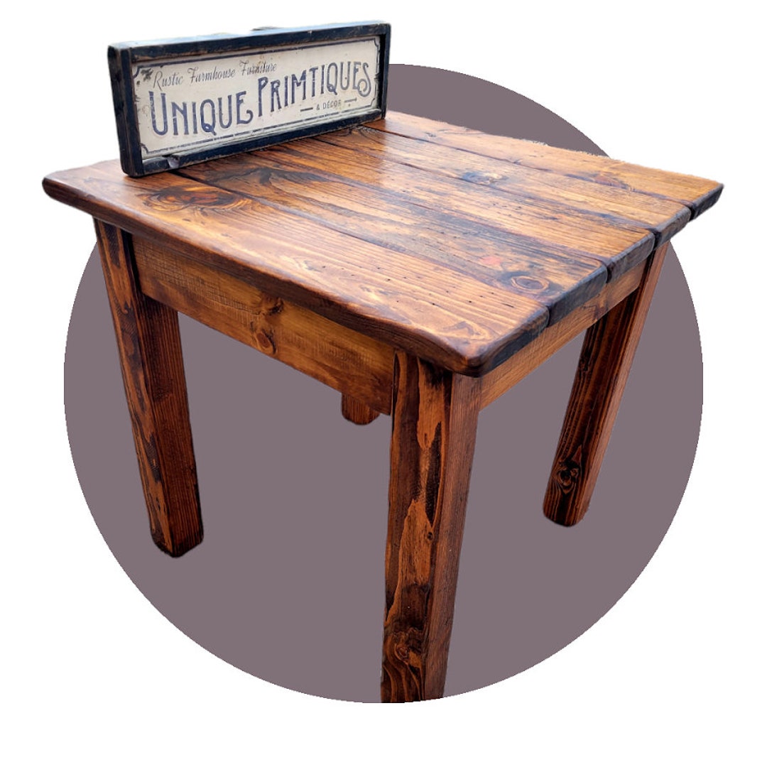 RUSTIC FARMHOUSE TABLE Rustic Farm House Wood Kitchen Table Beach Home ...