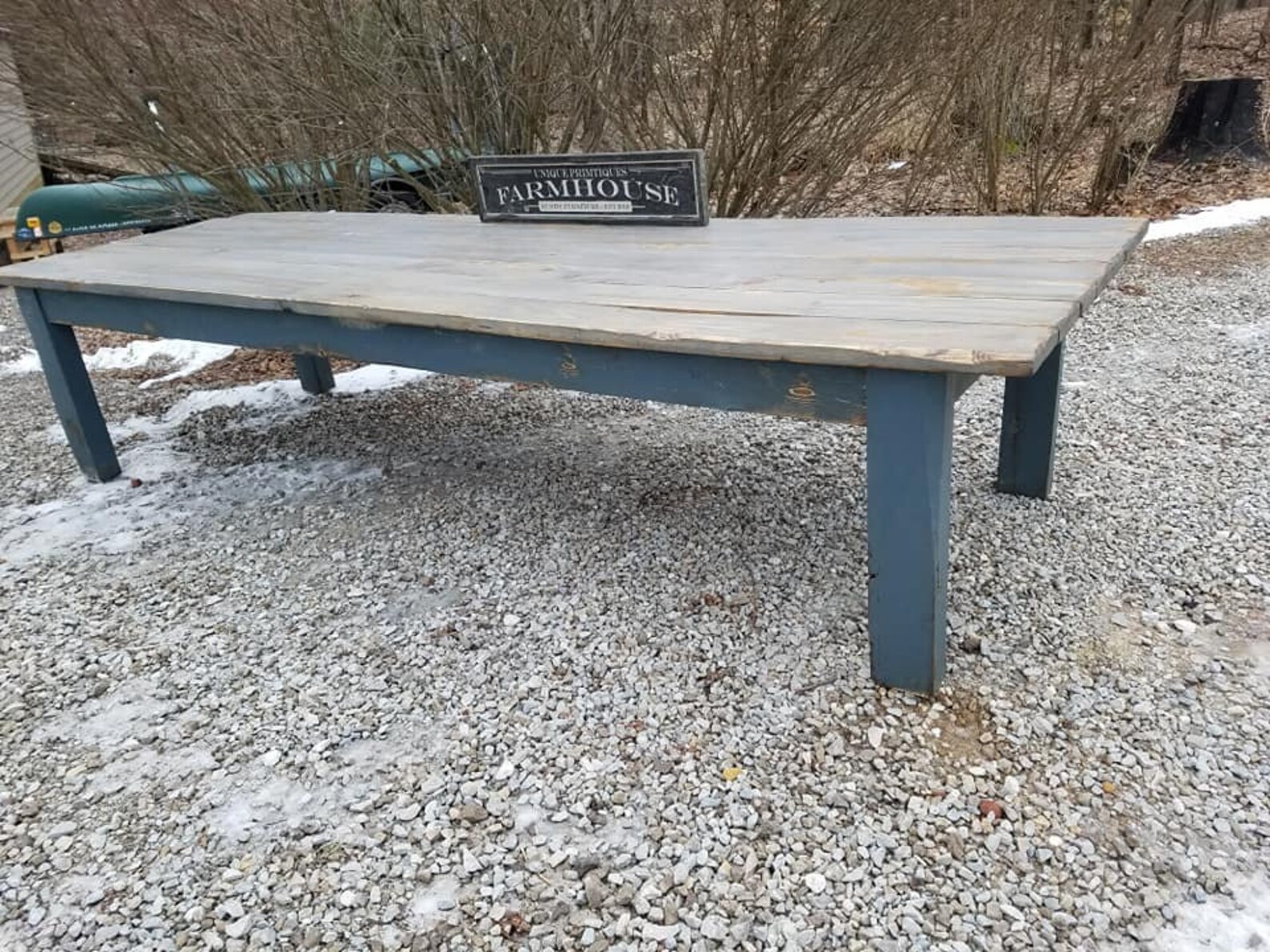 RUSTIC 12-foot FARMHOUSE TABLE Large Farm House Kitchen - Etsy