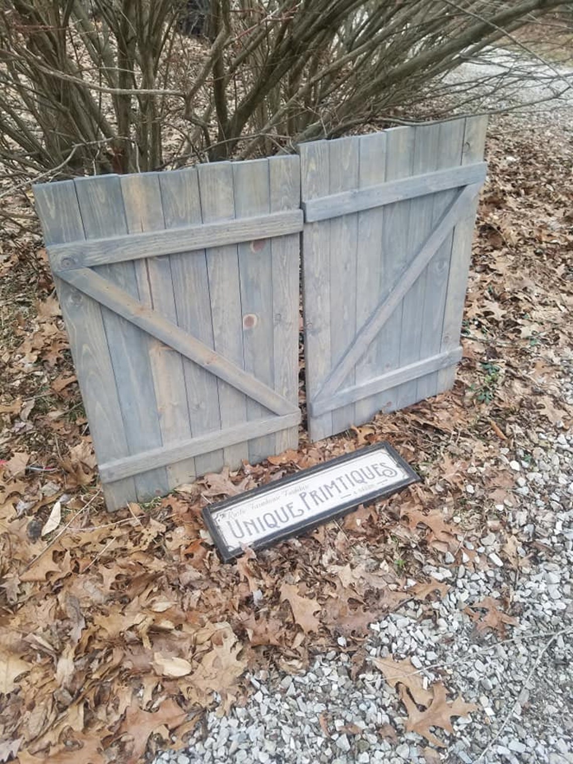 Rustic FARMHOUSE SHUTTERS Reclaimed Wood Mini Barn Door Wall | Etsy