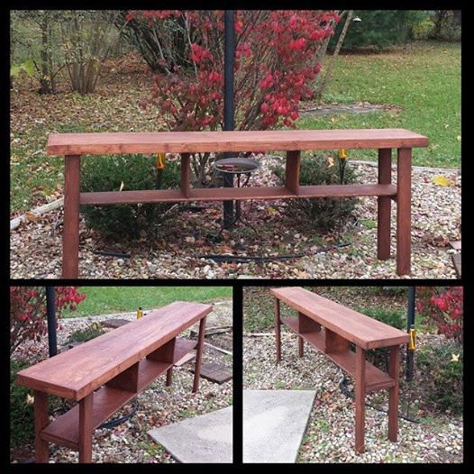 RUSTIC KITCHEN ISLAND Console Table Sofa Bar American Walnut - Etsy