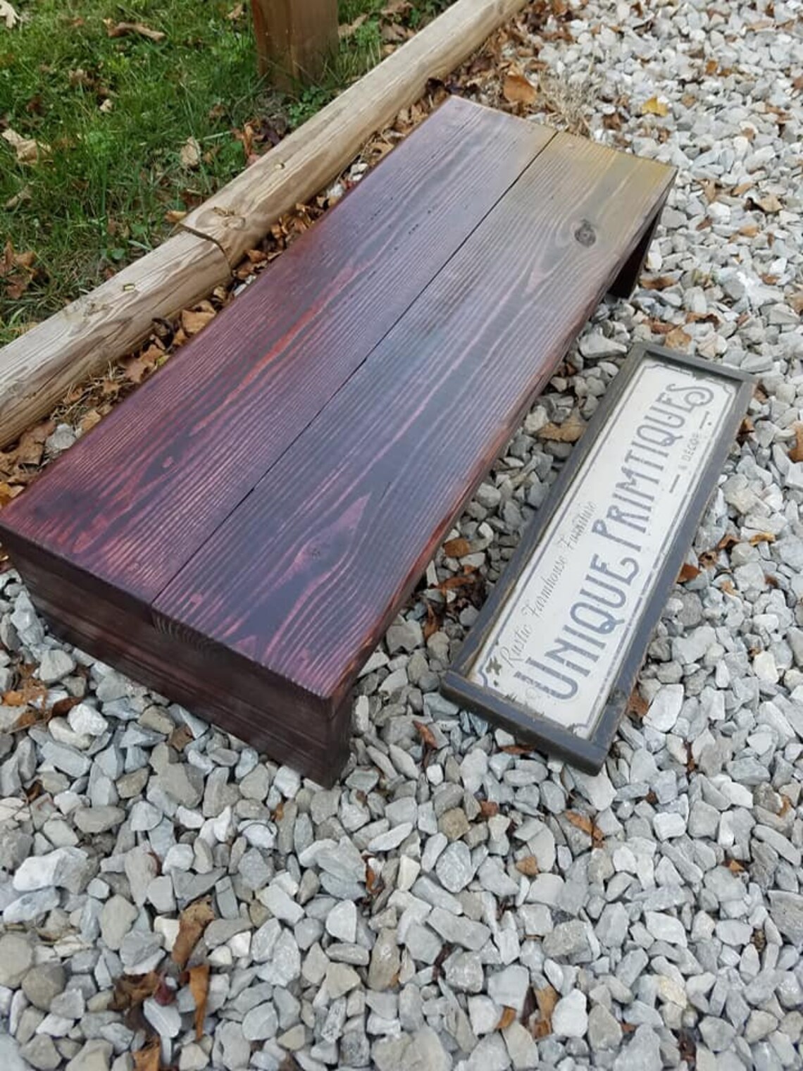 Rustic TABLE RISER Bench Large Centerpiece TV Entertainment | Etsy