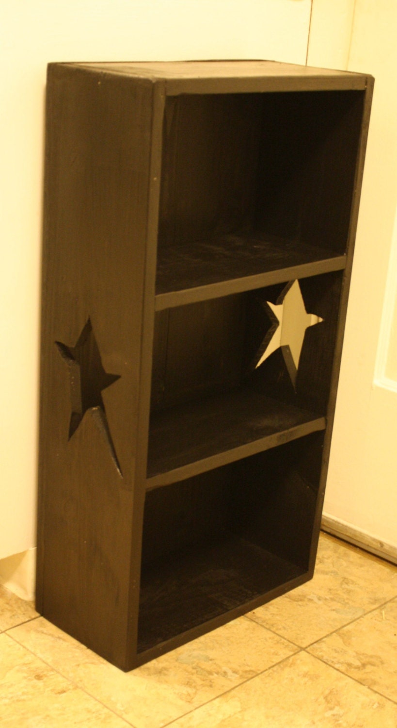 Unique Primtiques Primitive Black Double Sided Star Book Shelf - Etsy