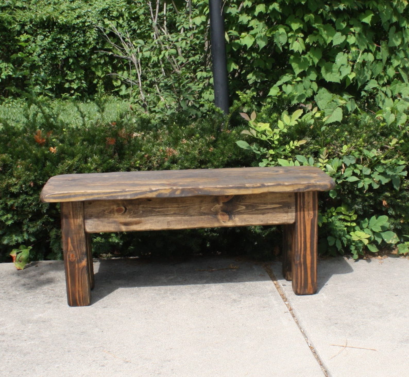 RUSTIC FARMHOUSE BENCH Farm House Indoor Outdoor Kitchen Dining Porch ...