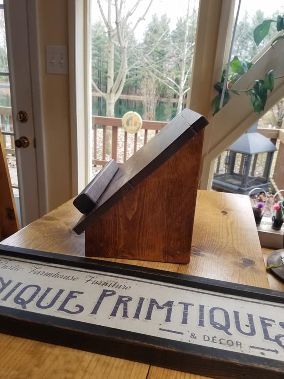 RUSTIC BOOK STAND Bookstand Kindle Tablet Cookbook Cook Book | Etsy