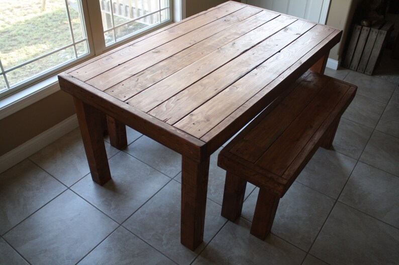 RUSTIC CABIN TABLE Kitchen Lodge Dining Wood Wooden - Etsy