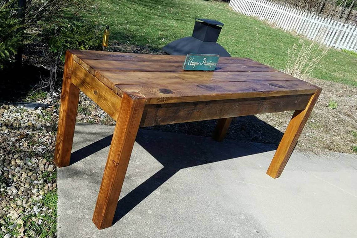RUSTIC KITCHEN TABLE Office Desk Farm House Country Farmhouse | Etsy