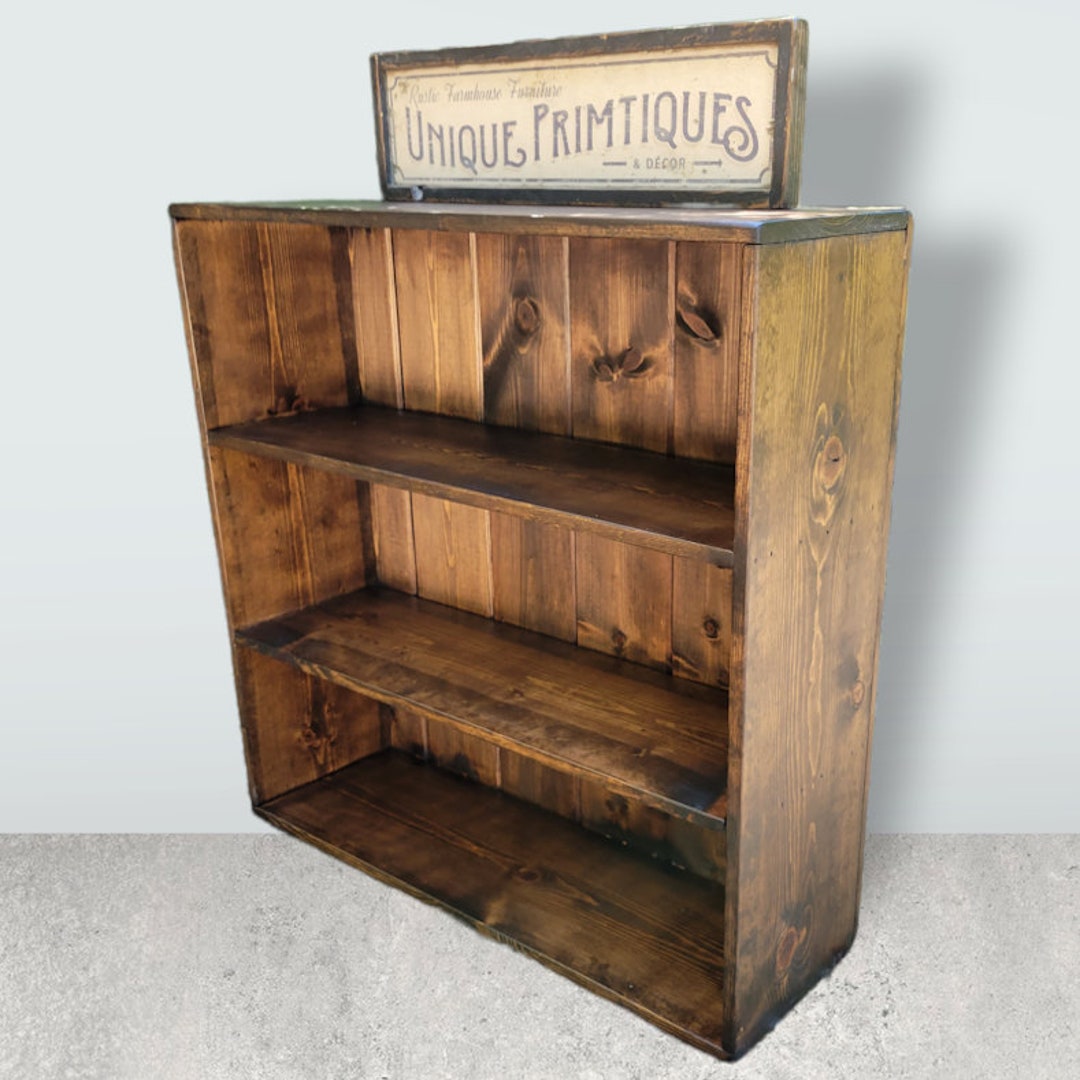 RUSTIC FARMHOUSE BOOKCASE Unique Primtiques Custom Wood Working ...