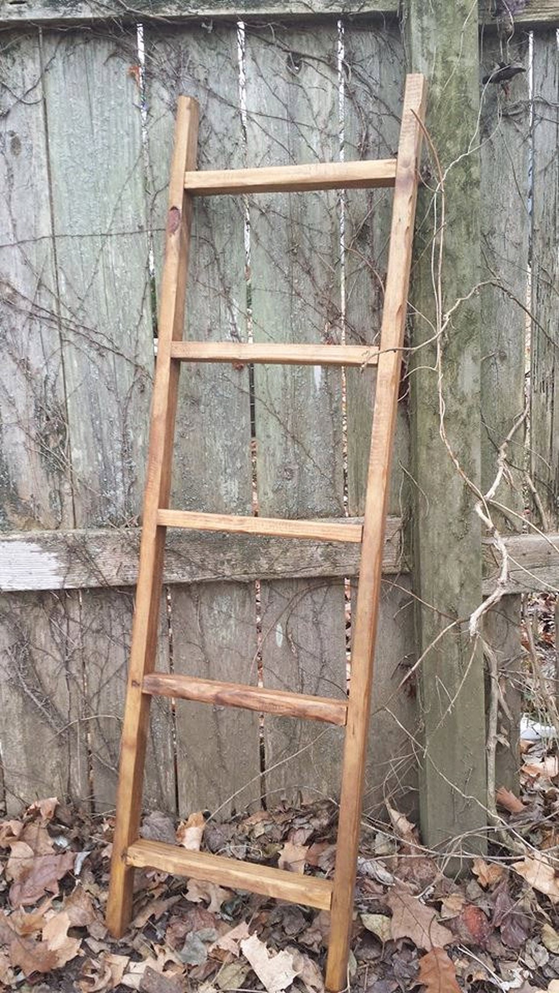 RUSTIC WOOD LADDER Primitive 14x60 Farmhouse Quilt Blanket | Etsy