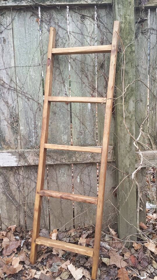 RUSTIC WOOD LADDER Primitive 14x60 Farmhouse Quilt Blanket | Etsy