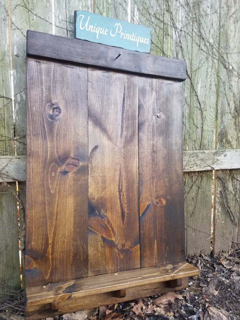 Rustic Wood Display Backdrop Shelf Shelving Reclaimed Dark | Etsy